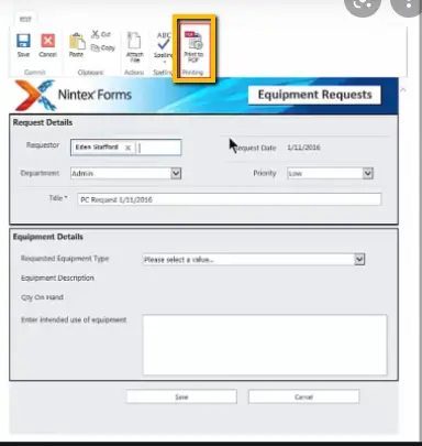 Nintex Form - Add Print Button - SharePoint Gems